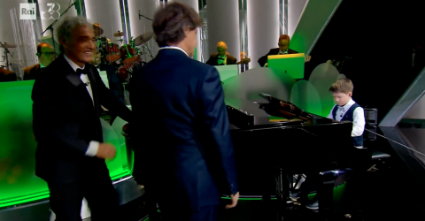 Mali Evan na RAI 1 navdušil z Bachovo Ario (video)